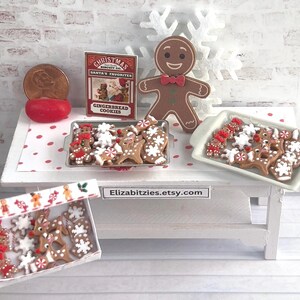 Miniature Gingerbread Christmas Dollhouse Cookies-box/tray 1:12 Scale ...