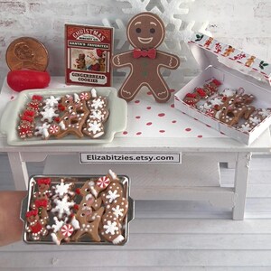 Miniature Gingerbread Christmas Dollhouse Cookies-box/tray 1:12 Scale ...