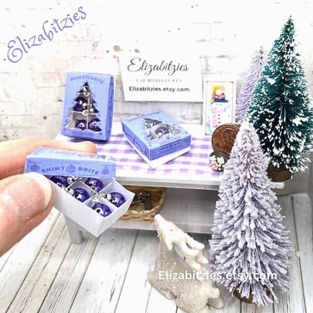 Miniature Ornaments Dollhouse Size in Purple - Etsy