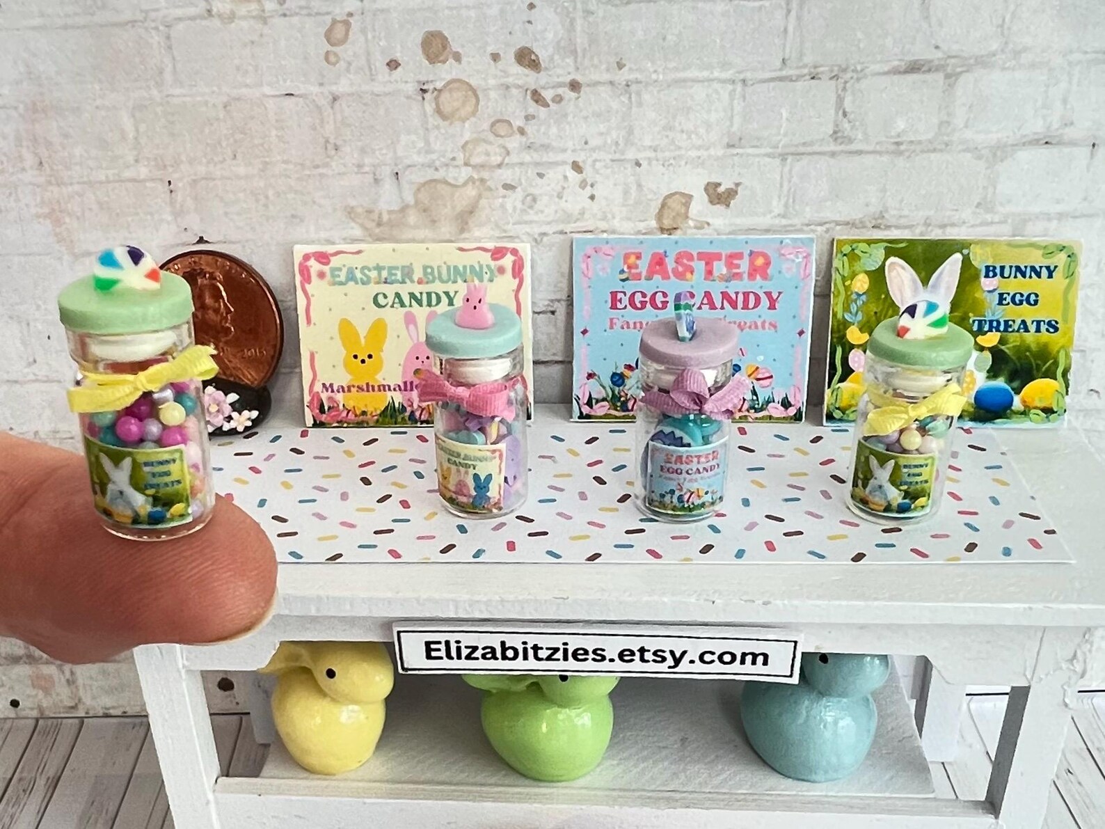 Miniature Easter Candy Bottles 1:12 Scale - Etsy