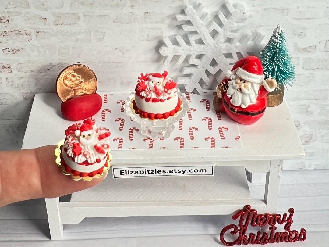 Miniature Christmas Santa Snowflake Cake 1:12 Scale - Etsy
