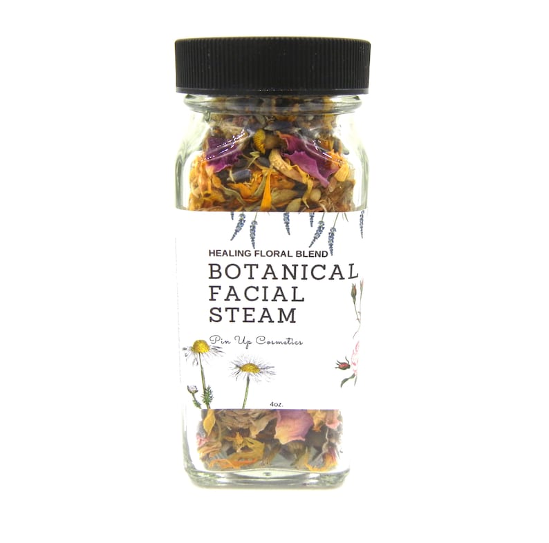 Botanical Facial Steam, Vegan Calming Skin Care, Calendula, Chamomile ...