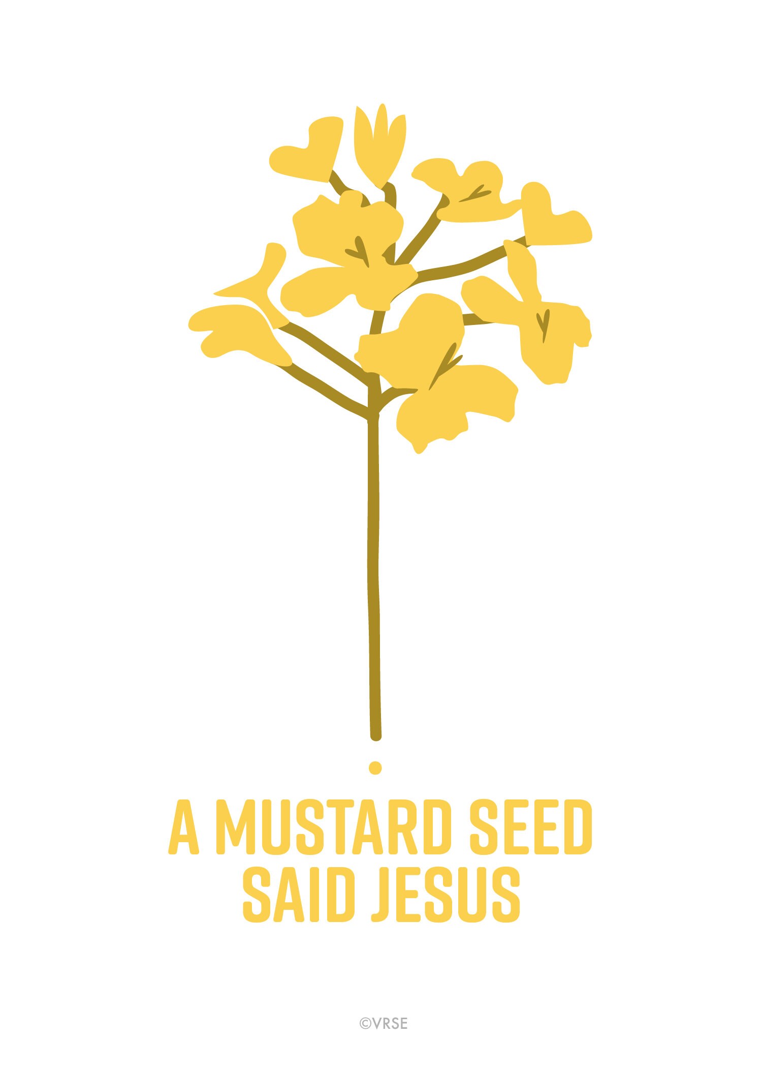 MUSTARD Seed JESUS PRINT - Etsy