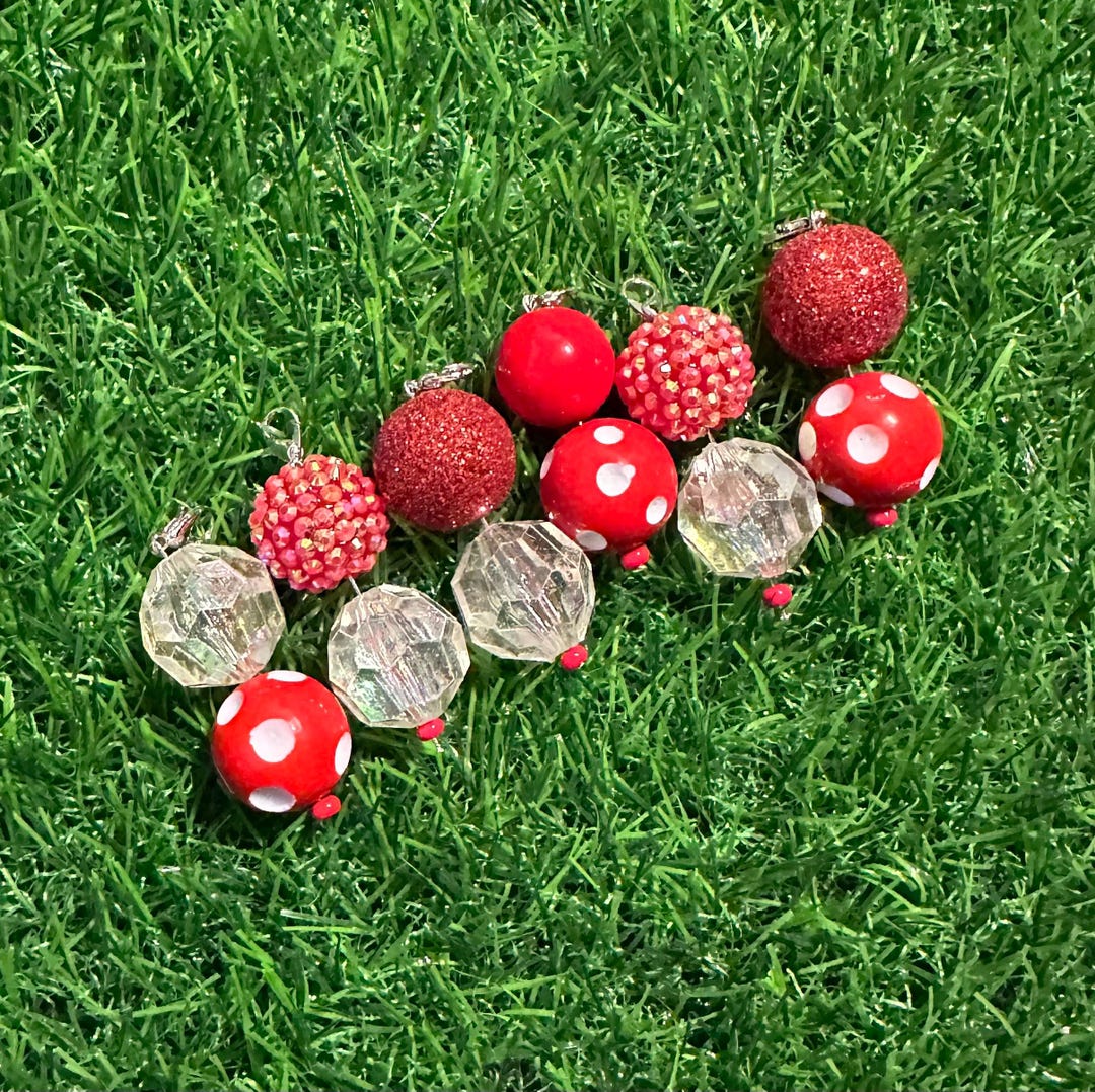 Beaded Badge Reel Charm, Badge Reel Charm, Bubblegum Beads, Badge Reel ...