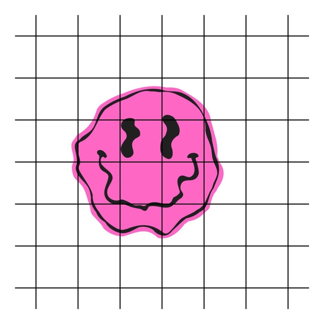 Pink Melting Smiley PNG Sublimation Smiley Face Digital - Etsy