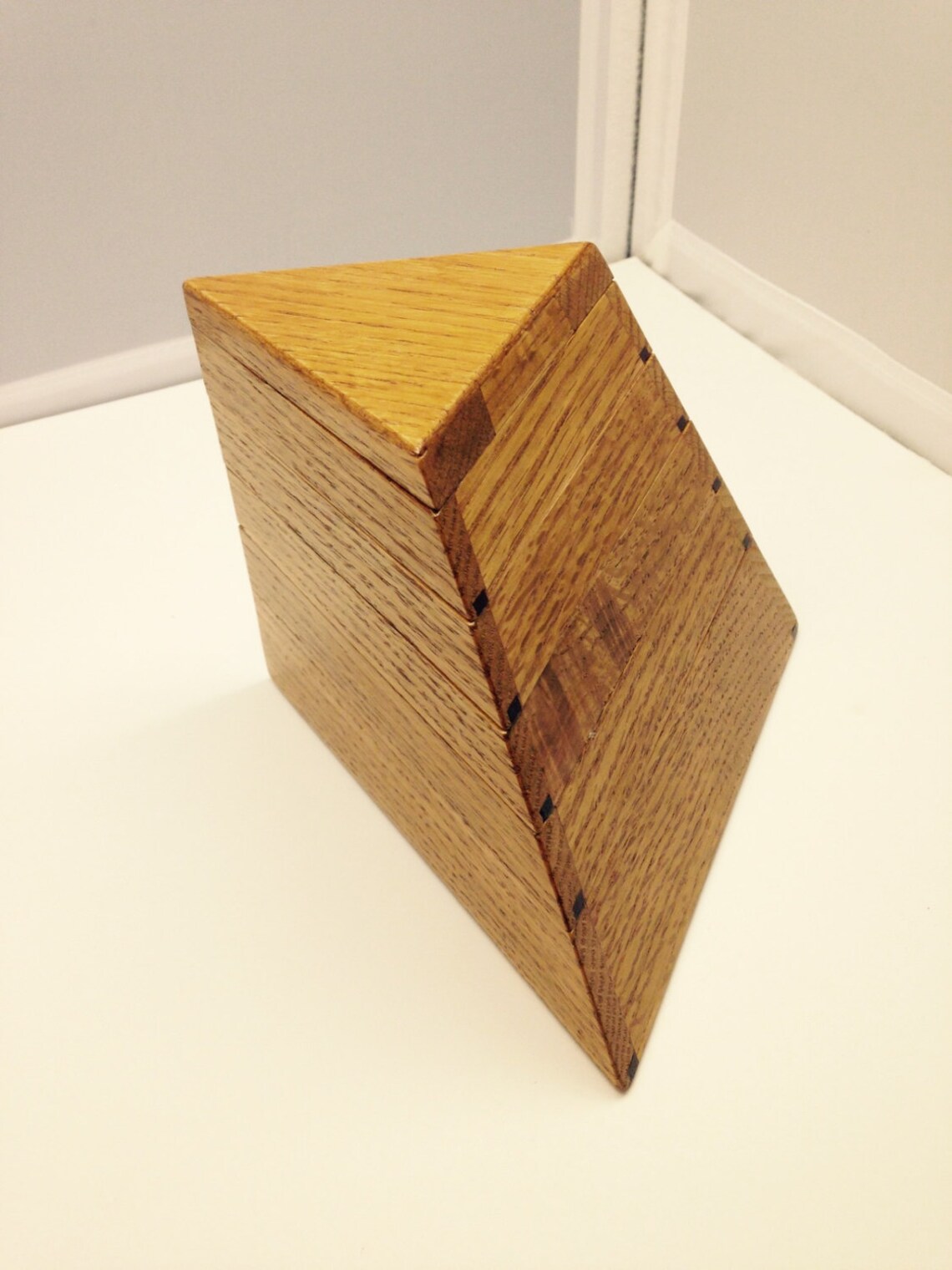 Unique Wooden Handmade Triangle Jewelry/trinket Box - Etsy