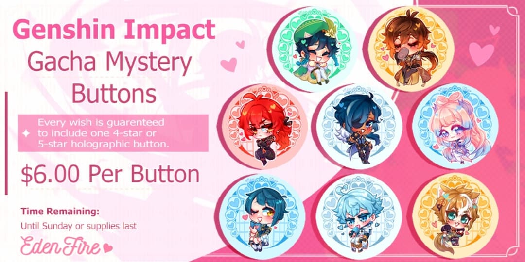 Genshin Gacha Buttons - [ GENSHIN IMPACT ] - Etsy