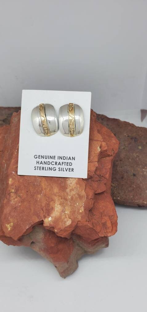 Beautiful Navajo Broken Arrow Sterling Silver Gold Filled - Etsy