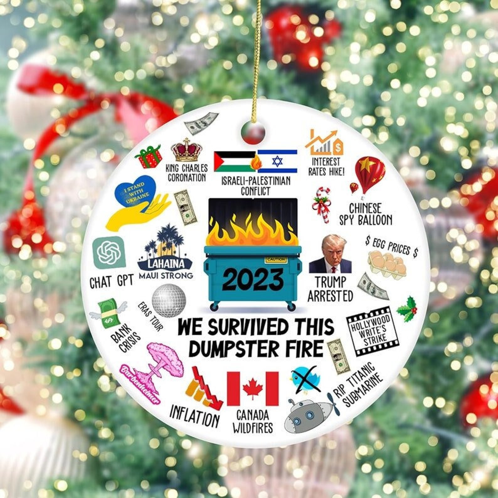 2023 Christmas Ornaments 2023 Memorable Events Ceramic - Etsy