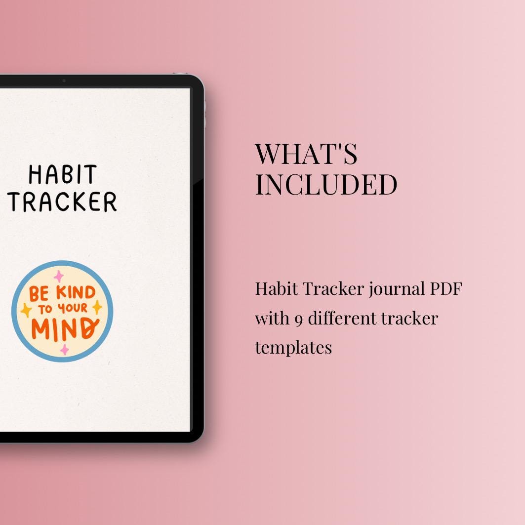 Digital Habit Tracker, Habit Tracker Template, Habit Tracker Journal ...