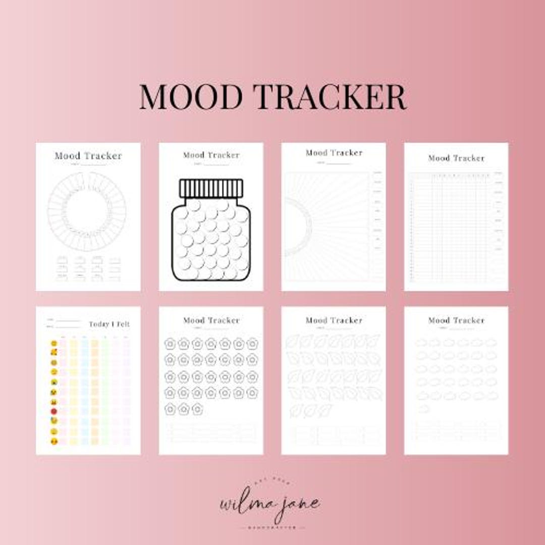 Digital Mood Tracker, Mood Tracker Template, Mood Tracker Journal ...