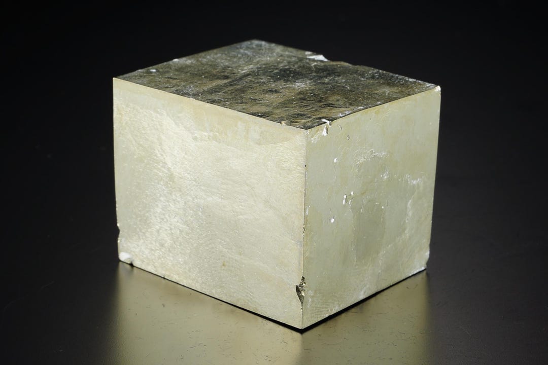 Pyrite Crystal Cube, Natural Mineral (4 X 3.4 X 3.2 Cm, 209g) - Etsy