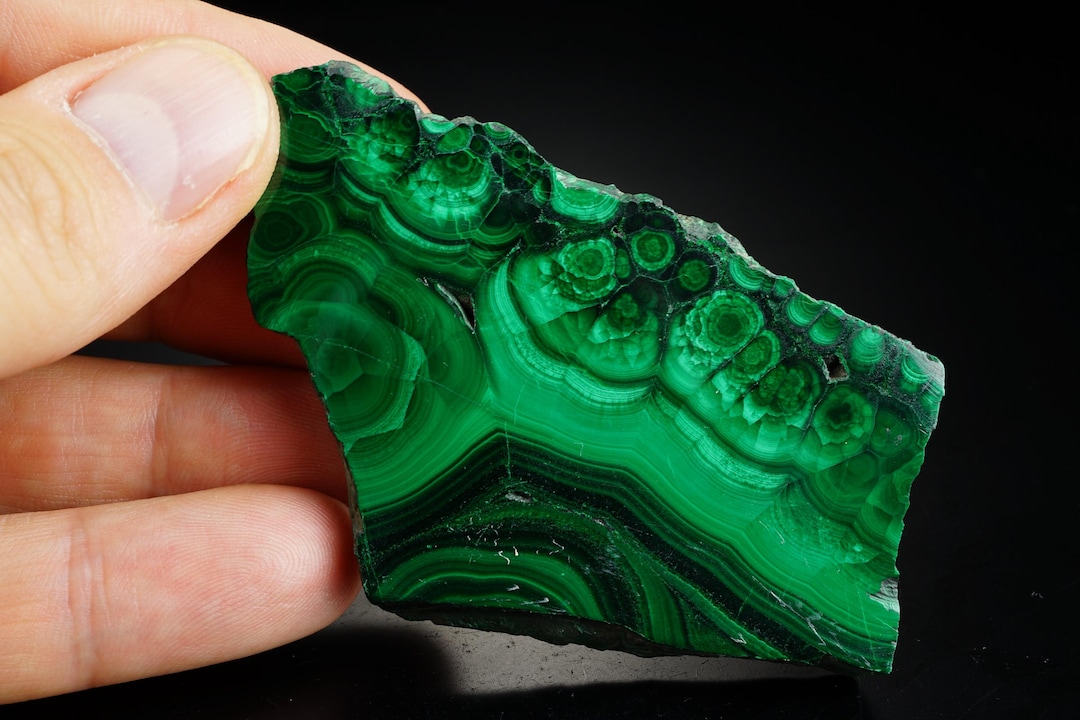 Polished Malachite Slab: Green Banded Stone From Congo - Etsy