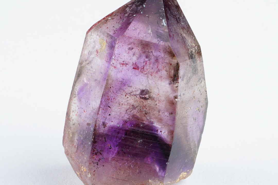 Amethyst Crystal: Raw Brandberg Specimen With Hematite Phantoms ...