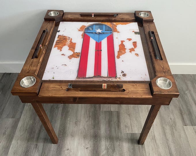 Wooden/wood Domino Table-puerto Rico -made in USA - Etsy