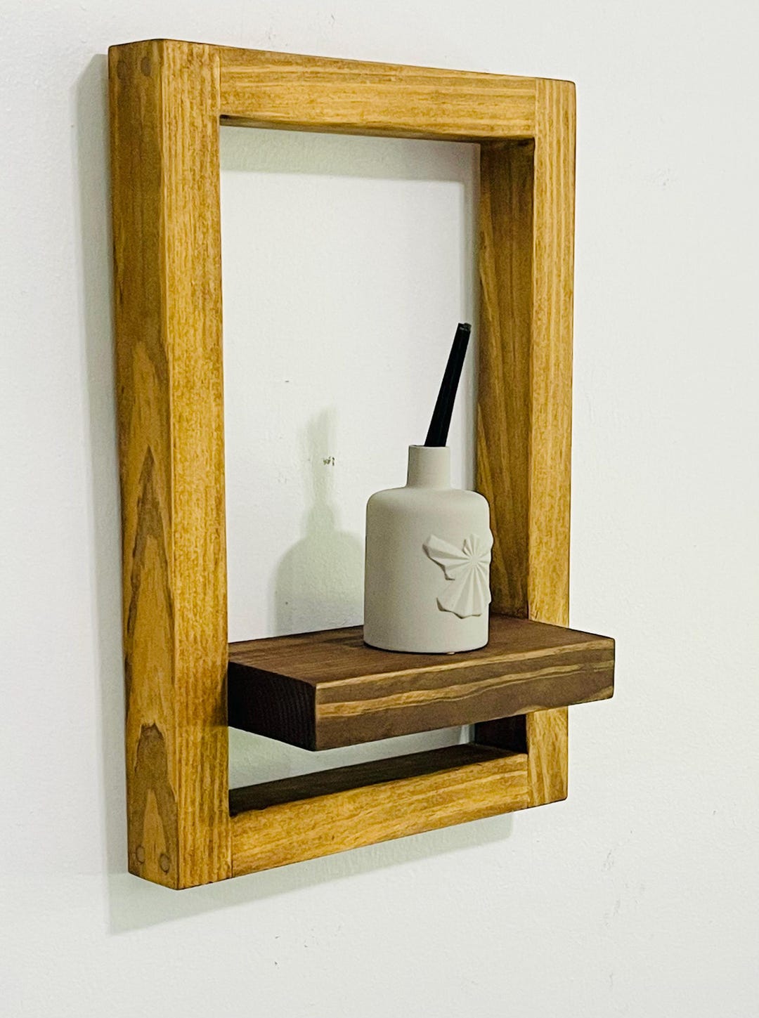 Rustic Wooden Floating Shelf Floating Plant Shelf Handmade - Etsy