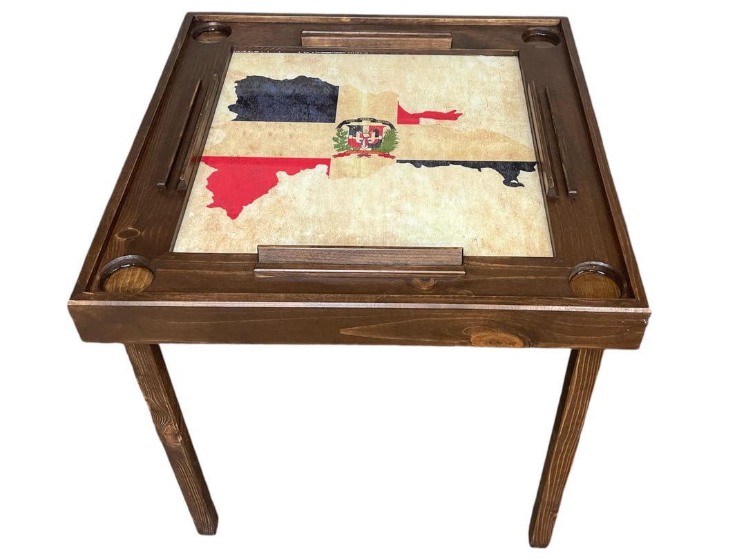Wooden/wood Domino Table-dominican Republic Map -made in USA - Etsy