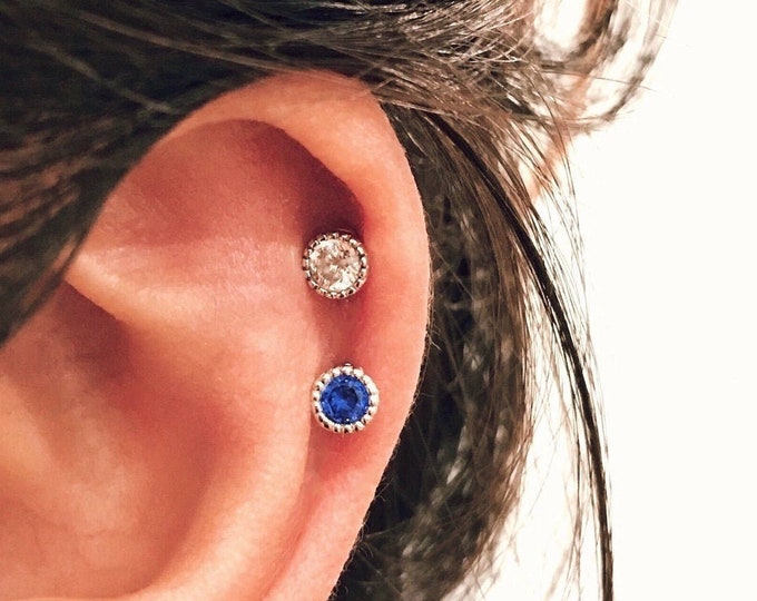 Labret for Origami Jewels Cartilage Earrings Flat Back 316L - Etsy