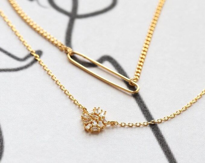 Crescent Moon Necklace Collarbone Necklace Mini Horn - Etsy