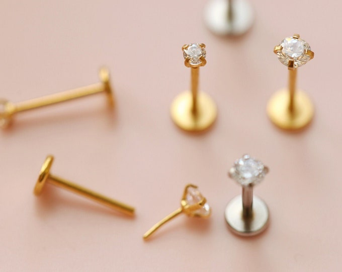 Labret for Origami Jewels Cartilage Earrings Flat Back 316L - Etsy