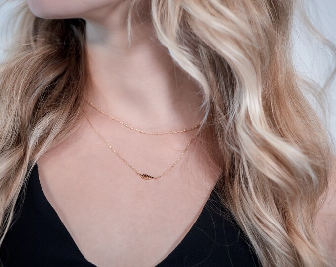 Crescent Moon Necklace Collarbone Necklace Mini Horn - Etsy