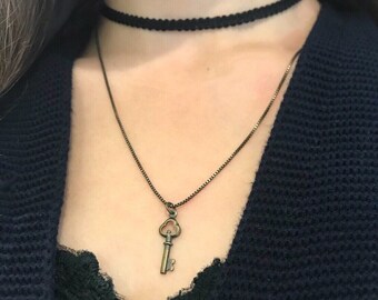 Long key necklace | Etsy
