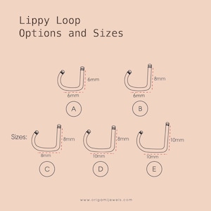 16g Oval Medusa Piercing • Oval Lippy Loop Labret Lip • Surgical Steel ...