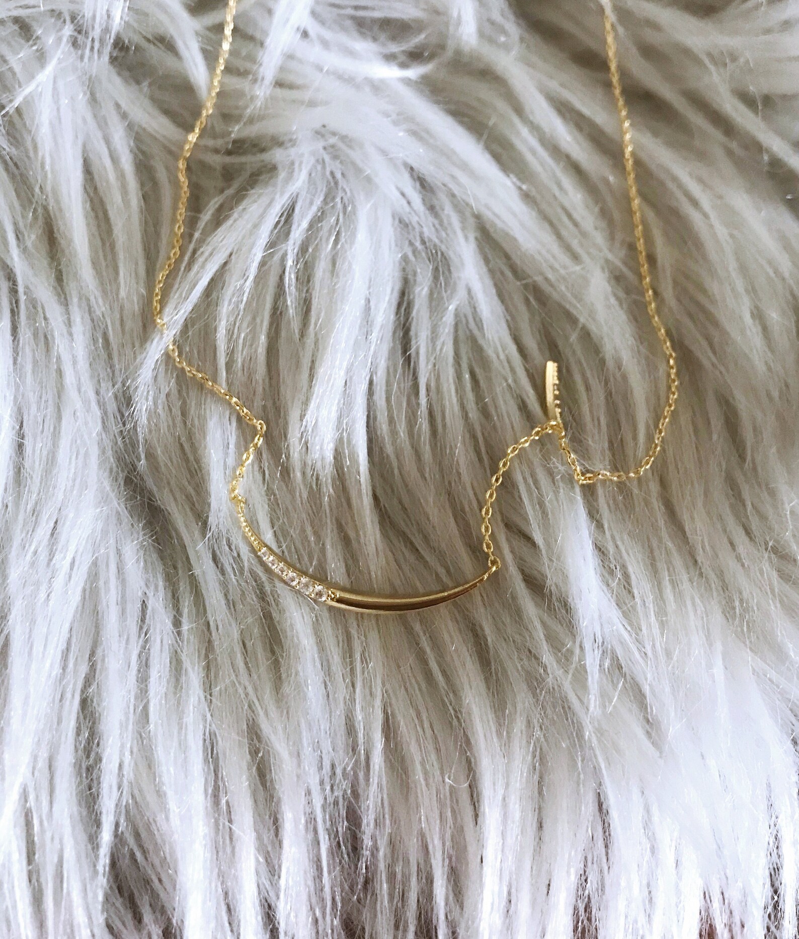 Crescent Moon Necklace • Collarbone Necklace • Whimsigoth Pendant ...