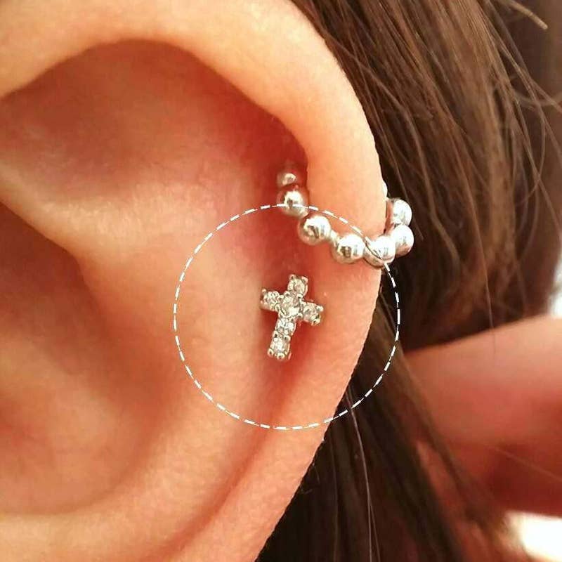 Silver Criss Cross Studs - Etsy
