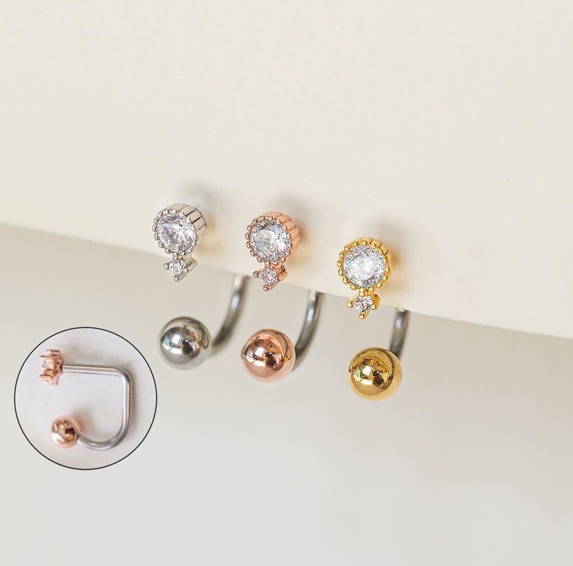 16g Venus Medusa Lip Piercing Lippy Loop Labret Surgical - Etsy