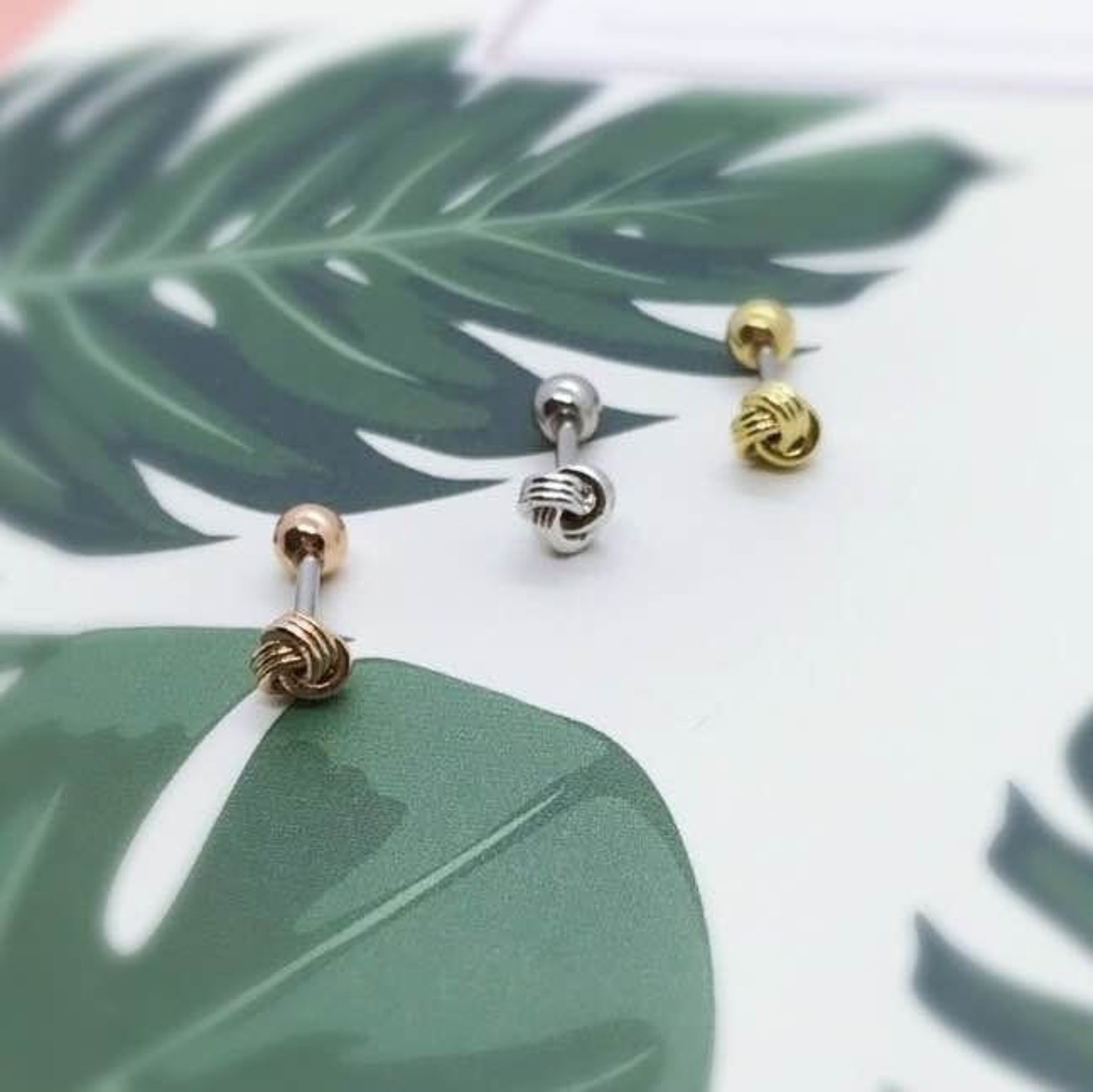 Mini Knot Cartilage Earring Small Tragus Earring Dainty | Etsy