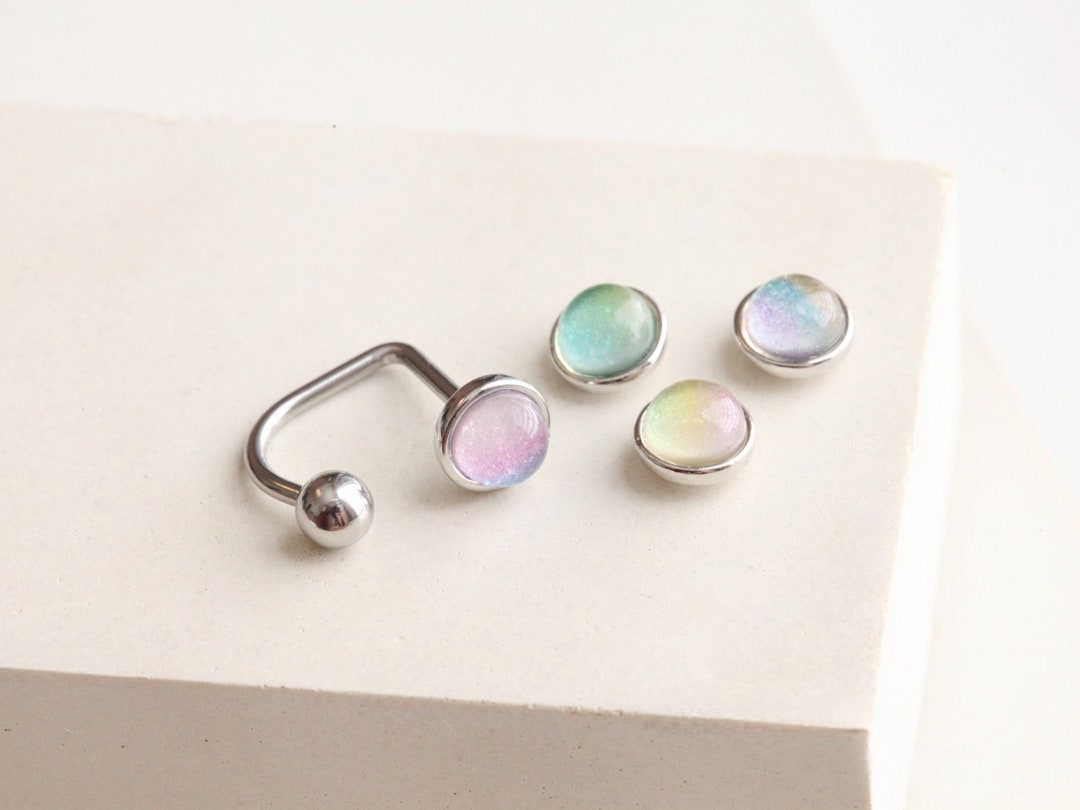 16g Circle Candy Lip Labret • 3mm Ball Classic Lip Ring • Medusa Lip ...