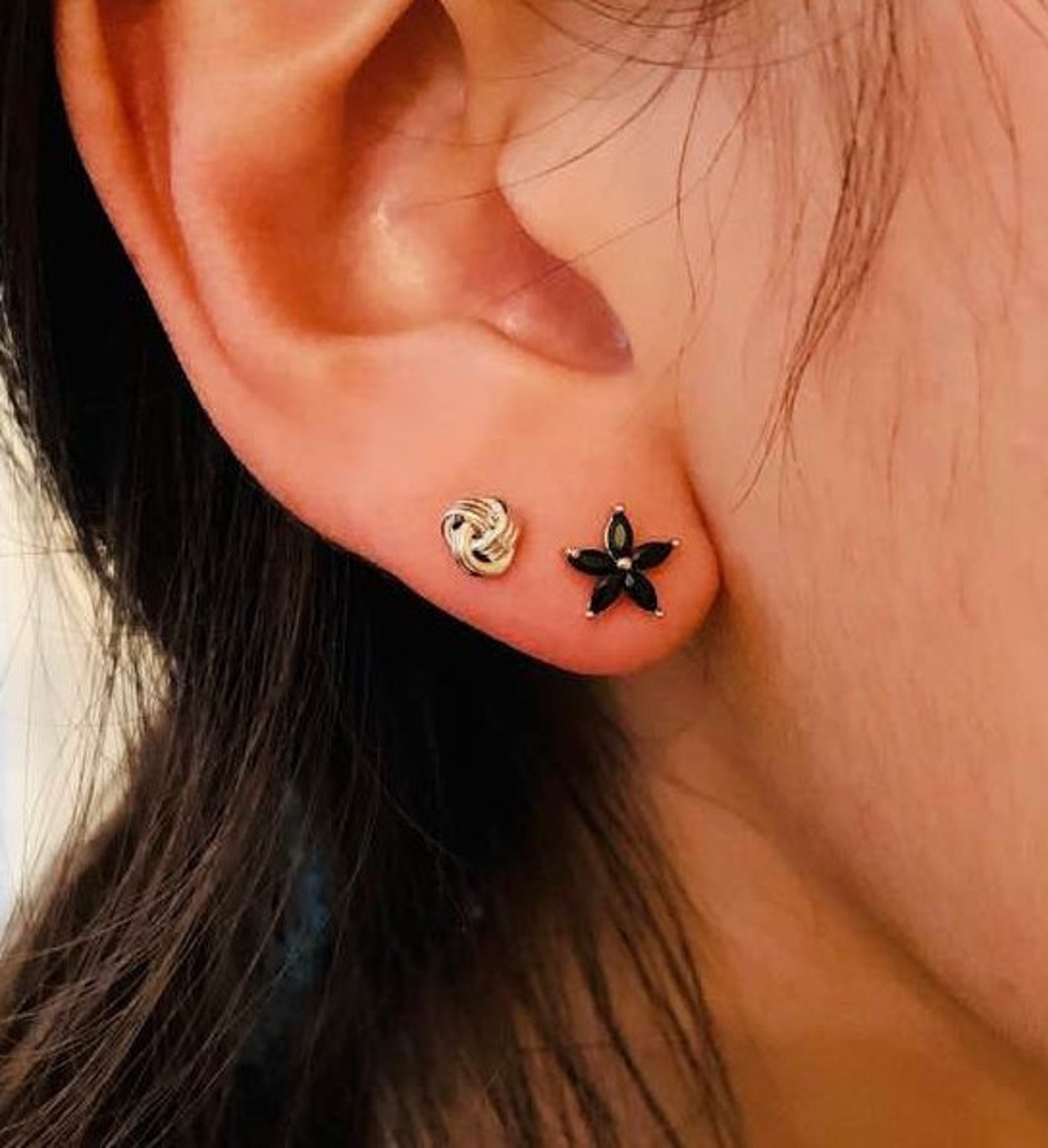 Mini Knot Cartilage Earring Small Tragus 18g Threadless - Etsy