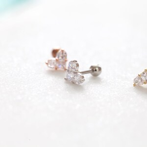 18g Heart Conch Earring • Threadless Tragus Push Pin Piercing • Love ...