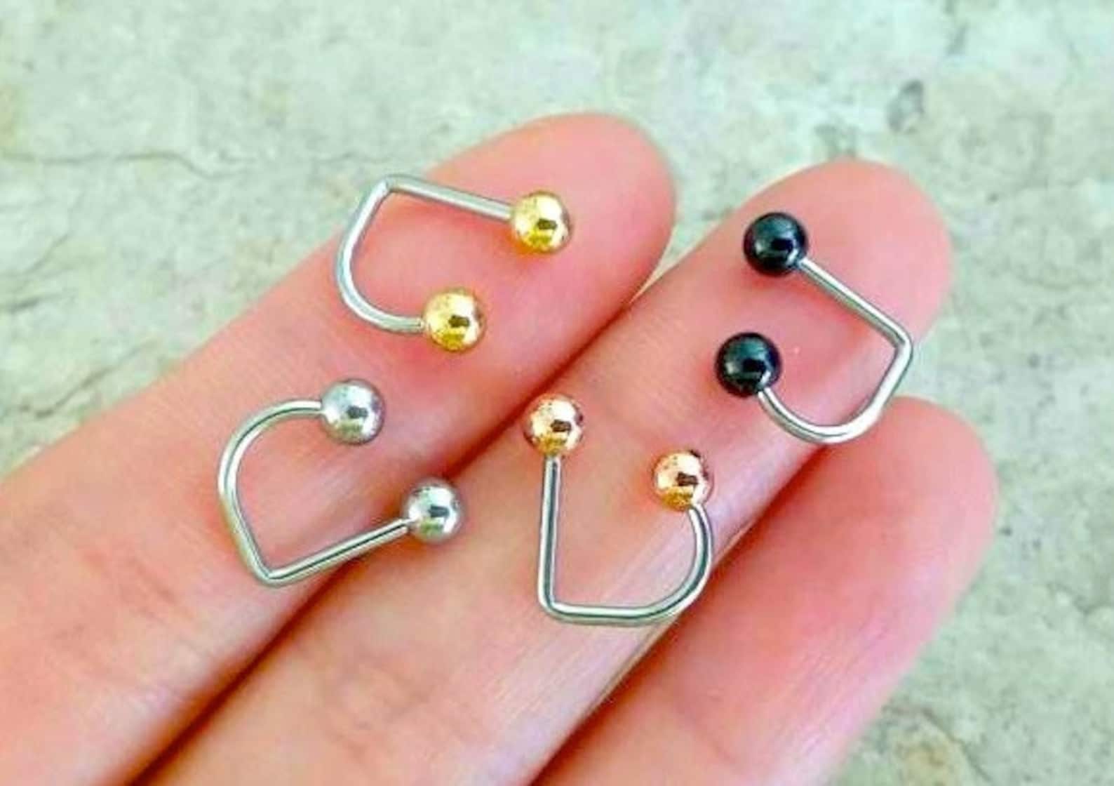 16g Lip Ring Labret 4mm Ball Classic Lip Ring Medusa Lip - Etsy