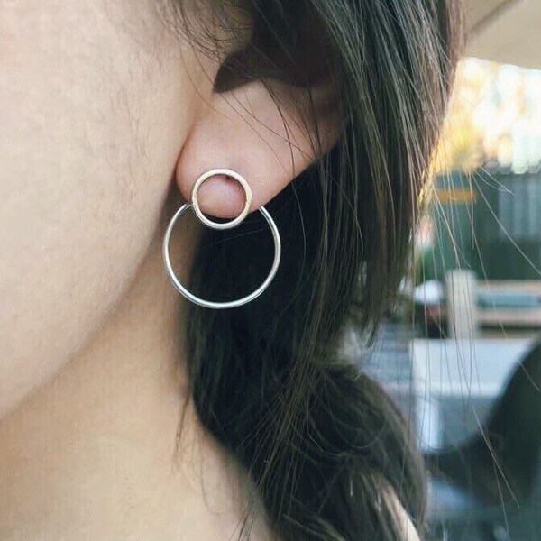 Circle Earrings - Etsy