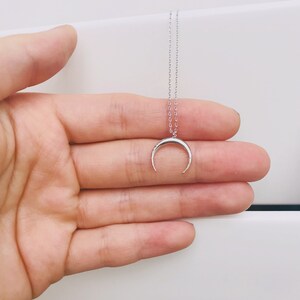 Crescent Moon Necklace Collarbone Necklace Whimsigoth - Etsy