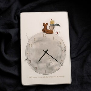 LITTLE PRINCE CLOCK Wooden Wall Decor Fox Rose Gift for - Etsy