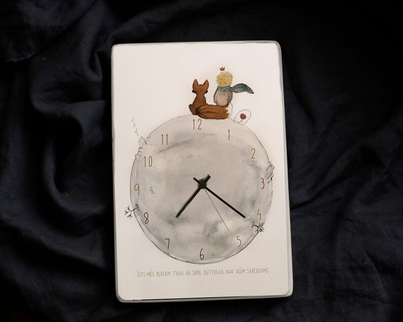LITTLE PRINCE CLOCK Wooden Wall Decor Fox Rose Gift for - Etsy