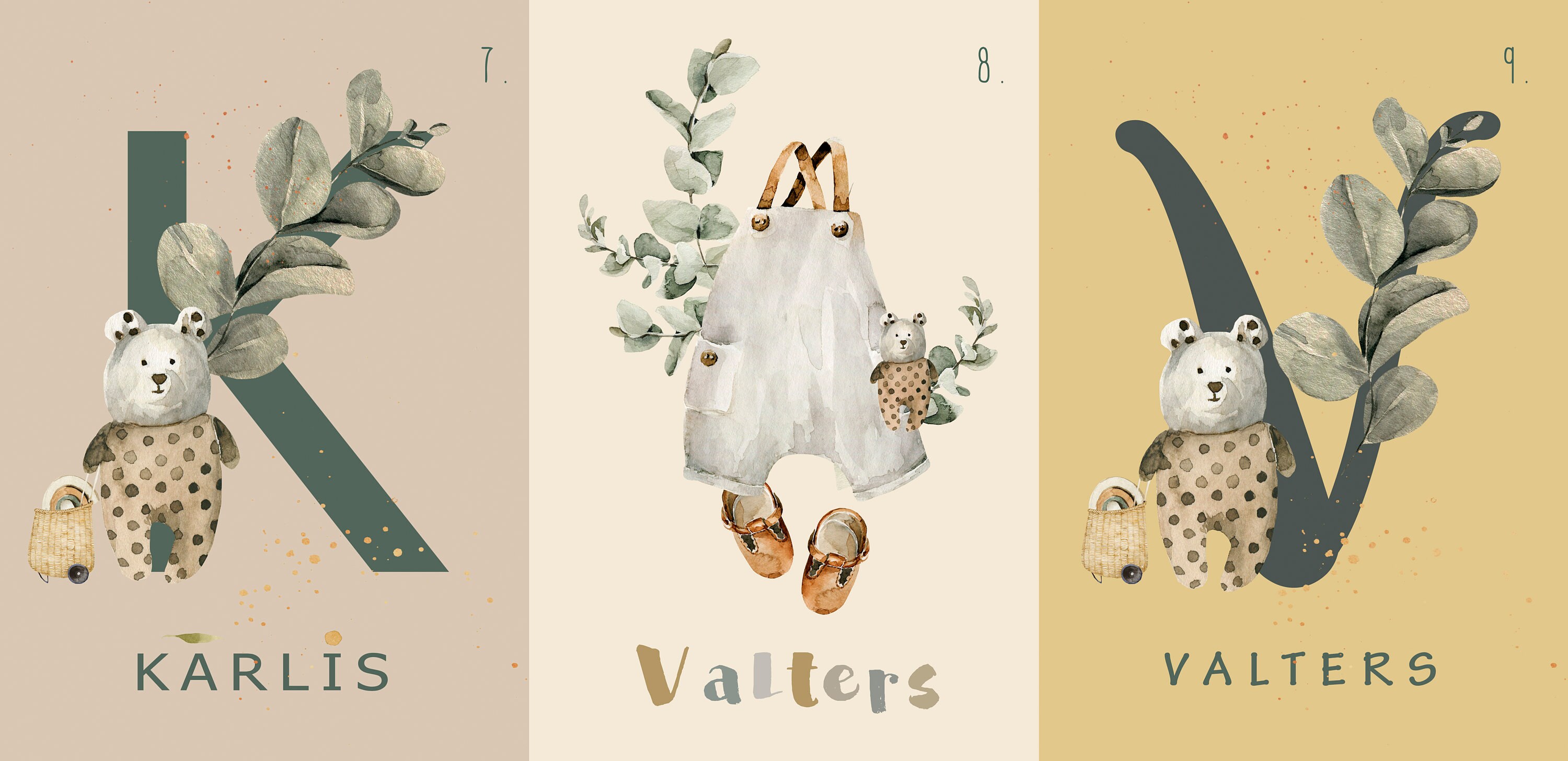 PERSONALIZED NAME SIGN, a Watercolor Letter Sign, Children Kids Room ...