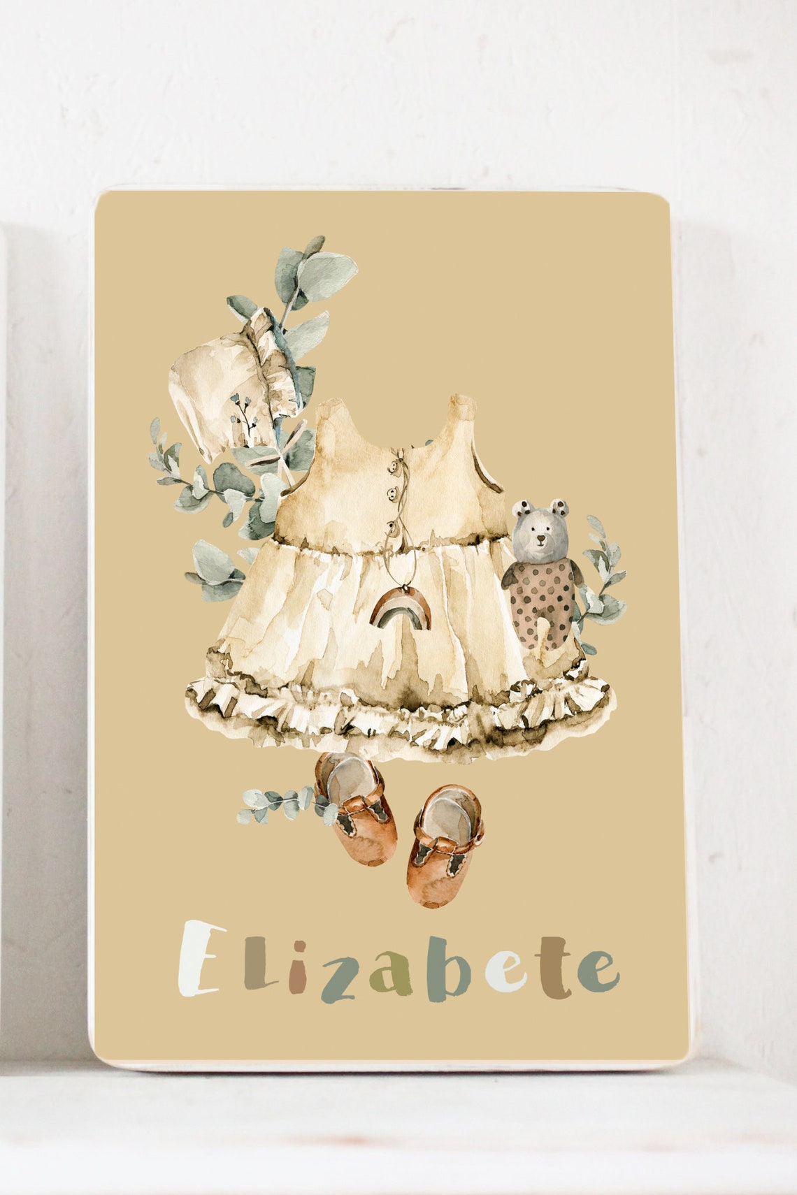 PERSONALIZED NAME SIGN, a Watercolor Letter Sign, Children Kids Room ...