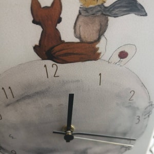 LITTLE PRINCE CLOCK Wooden Wall Decor Fox Rose Gift for - Etsy