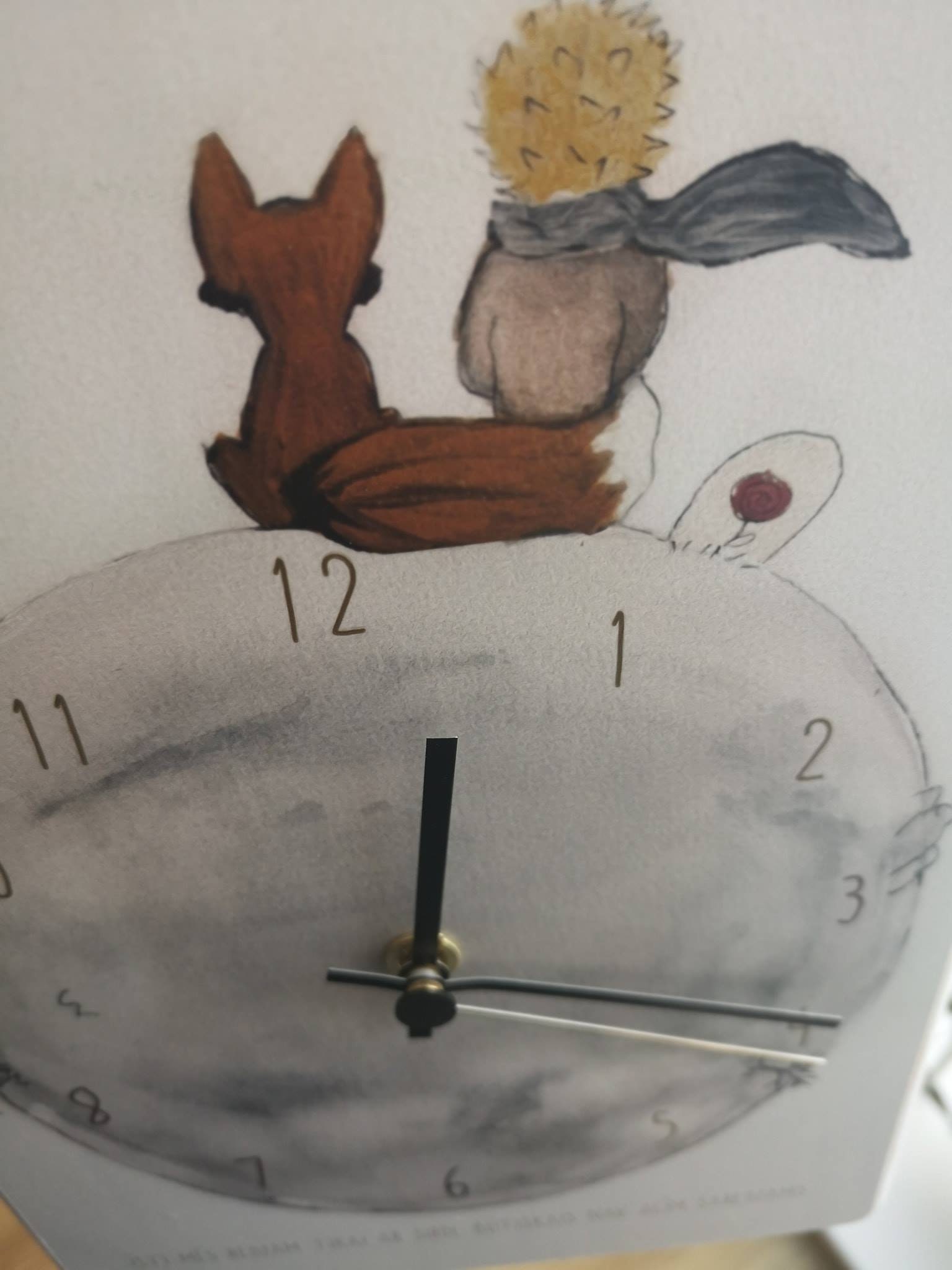 LITTLE PRINCE CLOCK Wooden Wall Decor Fox Rose Gift for - Etsy