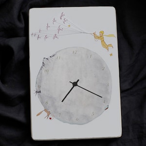 LITTLE PRINCE CLOCK Wooden Wall Decor Quotes Fox and Rose Le Petit ...
