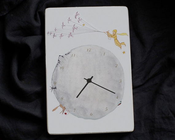LITTLE PRINCE CLOCK Wooden Wall Decor Quotes Fox and Rose Le | Etsy