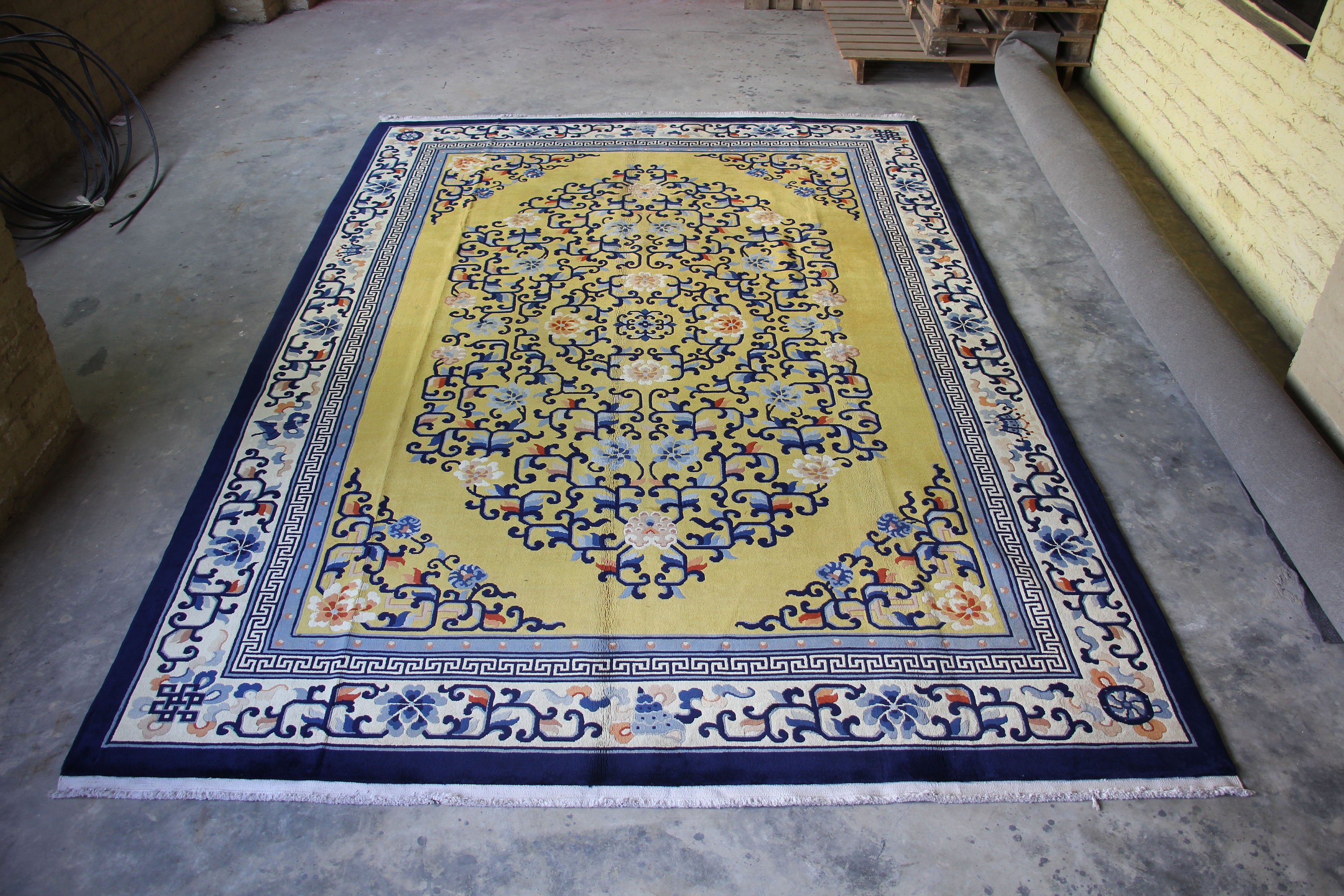 Yellow and Blue Boho Area Rug Bohemian Living Room Rug 8x11 - Etsy