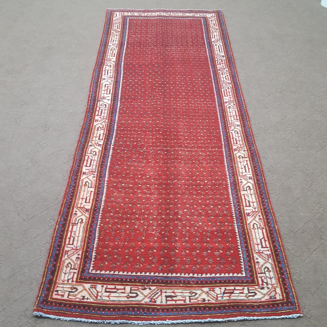 Runner Rug, Red Hallway Rug, Red Runner Rug, Long Rug, Vintage Runner ...