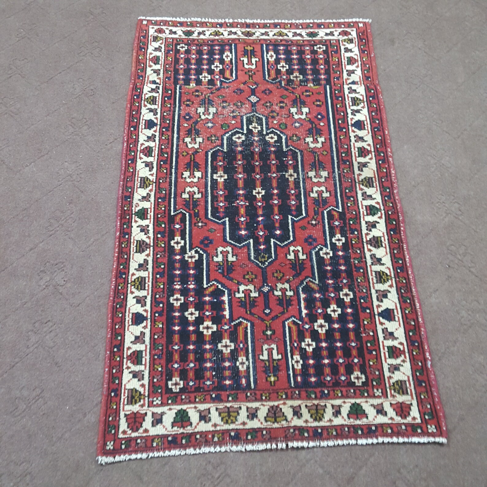 Prayer rug handmade vintage prayer rug. Size: 2'7 x | Etsy