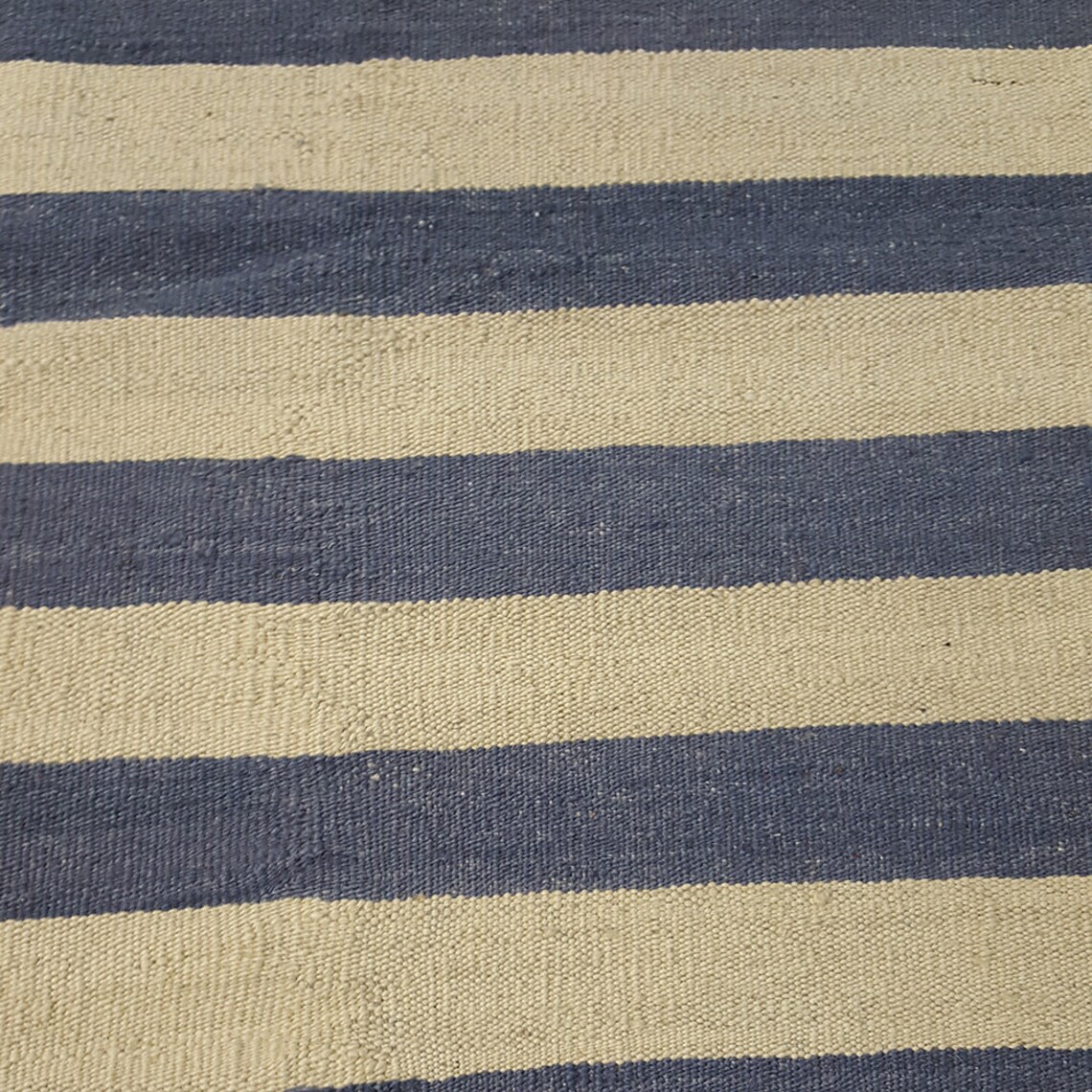 Blue and White/ivory Striped Kilim Rug Handmade Striped Rug - Etsy UK