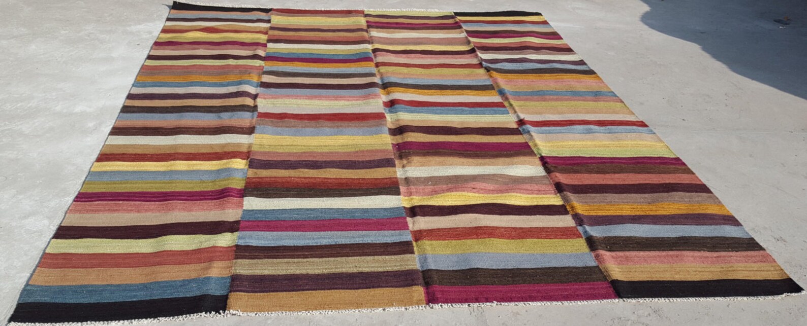 8x10 Area Rug Multicolor Kilim Rug 8x10 Striped Rug Living - Etsy